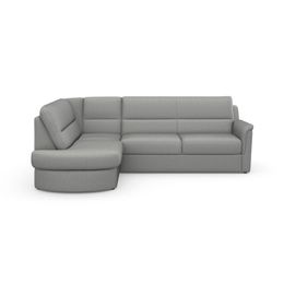 Sit & More sit&more Ecksofa &raquo;Panini L-Form&laquo; wahlweise mit Schlaffunktion und Bettkasten grau B/H/T: 243cm x 87cm x 175cm, Luxus-Microfaser Euphoria, Ottomane 