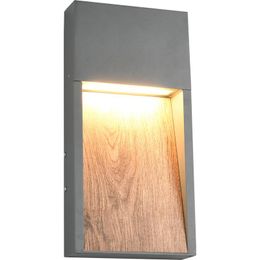 Trio Leuchten LED Au&szlig;en-Wandleuchte &raquo;SALMON, Outdoor LED Wandlampe 11W 1200 Lm 3000K, Hauswand-Leuchte&laquo; LED-Board 1 Stk. Warmwei&szlig; Garten Wandleuchte 