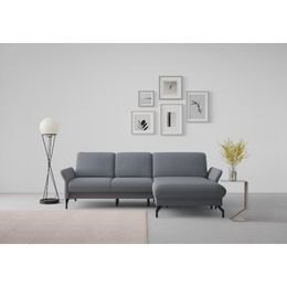 Sit & More sit&more Ecksofa &raquo;Fashion L-Form&laquo; wahlweise mit Kopfteilverstellung und Vorziehsitz, motorisch blau B/H/T: 253cm x 84cm x 165cm, Chenille, Recamiere 