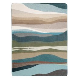 Biederlack Wohndecke &raquo;Iceland Horizon mit geketteltem Zierstich&laquo; Made in Germany beige Baumwolle, Polyacryl, Polyester B/L: 150cm x 200cm