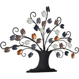 HOFMANN LIVING AND MORE Wanddekoobjekt &raquo;Wanddekoration&laquo; Baum aus Metall grau Metall B/H/T: 76cm x 54cm x 3cm