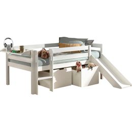 Vipack Spielbett &raquo;Pino, Kiefer massiv, mit Rolllattenrost, 2 Rollboxen, Made in Europe&laquo; B/H/T ca. 207,6x83x175cm, inkl. Leiter, Absturzschutz und Rutsche, 