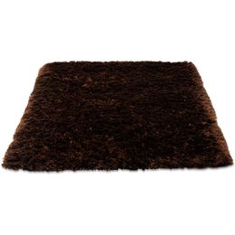 Tom Tailor HOME Hochflor-Teppich &raquo;Flocatic&laquo; rechteckig 60 mm H&ouml;he super weich und flauschig, ideal im Wohnzimmer & Schlafzimmer braun Kunstfaser B : 