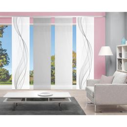 Vision S Schiebegardine &raquo;4ER SET HEIGHTS&laquo; Paneelwagen 4 Stk. tlg. HxB: 260x60, Schiebevorhang 4er Set Digitaldruck grau Polyester 260cm, Paneelwagen, 60cm