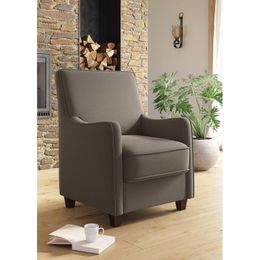 OTTO home Sessel &raquo;County&laquo; 1 Stk. tlg. mit englischer Naht und Federkern-Polsterung beige Luxus-Microfaser (100% Polyester);Struktur fein (100% 