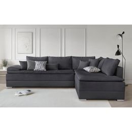 Home Affaire Ecksofa &raquo;Night & Day L-Form, B: 324 cm, Dauer-Schlaffunktion und Armlehne&laquo; Schlaffunktion & Bettkasten, Boxspringbett 180x200 cm schwarz 