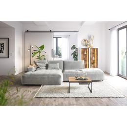 Musterring Ecksofa &raquo;Lucia modern und bequem, Breite 330cm, L-Form&laquo; verschiedene Farben, gro&szlig;er Longchair mit Armlehne, B330 x T190 cm grau 100% Polyester B/H/T: 