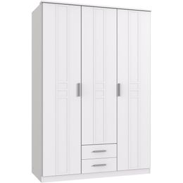 wimex Kleiderschrank &raquo;Borkum&laquo; wahlweise 91cm oder 135cm breit wei&szlig; Holzwerkstoff Wei&szlig;, B/H/T: 135cm x 199cm x 58cm, Schubladen: 2 Stk. T&uuml;ren: 3 Stk.