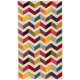 FLAIR RUGS Teppich &raquo;Bolero&laquo; rechteckig 10 mm H&ouml;he fu&szlig;bodenheizungsgeeignet, geometrisches Muster, Zickzack bunt Polypropylen (PP) B : 120cm 1 Stk., 