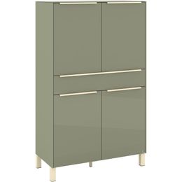 set one by Musterring Highboard &raquo;Reno&laquo; 1 Stk. tlg. Mit Vierkantfu&szlig; in diversen Farben, 152 cm H&ouml;he & Farbauswahl gr&uuml;n Glas, Holzwerkstoff B/H/T: 92cm 