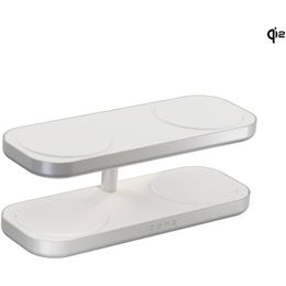 Ladestation &raquo;Quattro Charger Pro 4&laquo; wei&szlig; Kompatibel mit Qi- und Qi2-zertifizierten Ger&auml;ten