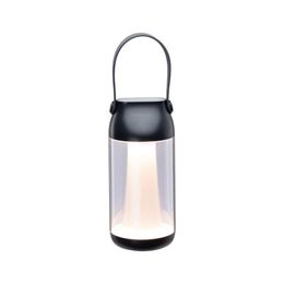Paulmann LED Au&szlig;en-Tischleuchte &raquo;Akkuleuchte Cupulino IP44 3000K Transparent, Anthrazit&laquo; 1 Stk. Warmwei&szlig; dimmbar transparent 1, &Oslash; 8,3cm H: 18,4cm, 1 Stk.