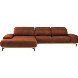 Musterring Wohnlandschaft &raquo;MR 2490 Ecksofa mit erstklassigem Sitzkomfort, Long-Life-Leder&laquo; Bronze-Fu&szlig; Sitzh&ouml;he 46cm, wahlweise mit Funktionen, Ma&szlig;e 342 x 207 cm 