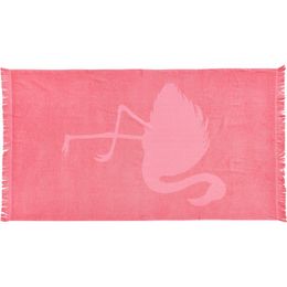 done. Hamamt&uuml;cher &raquo;Flamingo&laquo; saugf&auml;hige Frottier-Innenseite, ideal als Sauna- oder Strandtuch rosa Hamam Frottier, Obermaterial: 100% Baumwolle B/L: 