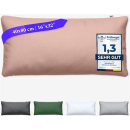 Kissenbezug &raquo;Mikrofaser Kissenbezug - Allergiker Kopfkissenbezug - unfassbar weich&laquo; Gr&ouml;&szlig;e 80x80, 40x80 und 70x90 cm; versteckter Rei&szlig;verschluss beige 