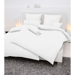 Bettw&auml;sche Janine, wei&szlig;, Soft-Seersucker, Obermaterial: 100% Baumwolle, Bettw&auml;sche, "PIANO 0125 31, Seersucker 100% Baumwolle, uni, b&uuml;gelfrei",