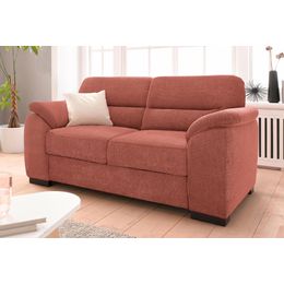 Sit & More 2-Sitzer SIT & MORE, B:166cm H:88cm T:90cm, orange, Luxus-Microfaser (90% Polyester, 10% Polyamid);Struktur (100% Polyester);Luxus-Microfaser ALTARA