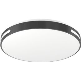 Eglo LED Deckenleuchte "MONTEGRANARO-Z Deckenlampe, Disco-Modus, ZigBee 3.0, Wohnzimmerlampe", 1, &Oslash; 39,4cm H: 7,7cm, 1 Stk., schwarz, Wohnzimmer,