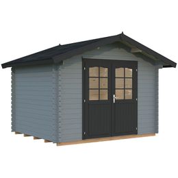 Palmako Gartenhaus &raquo;Vivian&laquo; verschiedene Farben grau Massivholz Fu&szlig;boden im Gartenhaus, ohne Dacheindeckung