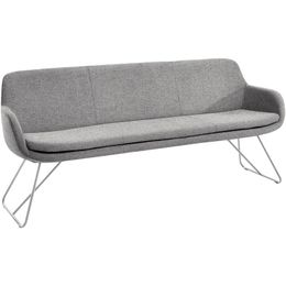 Musterring Essbank &raquo;Tavia&laquo; Schlittengestell in drei Ausf&uuml;hrungen, Breite 180, 200 oder 220 cm grau 100% PES B/H/T: 180cm x 87cm x 66cm, Chenille