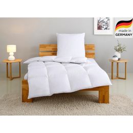 OTTO home Daunenbettdecke + Kopfkissen &raquo;TAMINS, Bettdecke 135x200 cm und 155x220 cm, 2-tlg.&laquo; Set mit Kissen 40x80 cm, 80x80 cm, Sommer, Winter, Made 