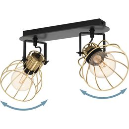 Eglo Deckenspot &raquo;SAMBATELLO&laquo; E27 1 Stk. Deckenlampe, Deckenspot mit E27 Fassung, L33,5 x B9 cm schwarz 2, &Oslash; 15cm H: 24cm, 1 Stk.