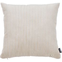done. Dekokissen &raquo;Zoom&laquo; Kissenh&uuml;lle aus modernem Cordstoff beige Obermaterial: 92% Polyester, 8% Nylon B/L: 60cm x 60cm, 1 Stk.