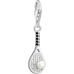 Thomas Sabo Damen Thomas Sabo Charm-Einh&auml;nger &raquo;Tennisschl&auml;ger mit wei&szlig;er Perle&laquo; mit S&uuml;&szlig;wasserzuchtperle bunt Einheitsgr&ouml;&szlig;e