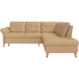 Sit & More sit&more Ecksofa &raquo;G&ouml;teborg&laquo; inkl. Sitztiefenverstellung, wahlweise mit Bettfunktion & Bettkasten braun B/H/T: 250cm x 90cm x 226cm, NaturLEDER , 
