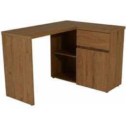 Jahnke Eckschreibtisch &raquo;CU-LIBRE 125 E&laquo; wechselseitig montierbar, viel Stauraum, Breite 117 cm braun B/H/T: 117cm x 76,2cm x 45cm