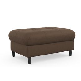 Sit & More sit&more Hocker &raquo;Marano&laquo; mit Stauraum braun 100% Polyester B/H/T: 102cm x 43cm x 67cm, Luxus-Microfaser TORO,mit Stauraum,Fu&szlig;farbe:matt schwarz