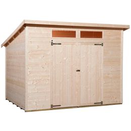 Weka Gartenhaus &raquo;325 A Gr.2, 19 mm&laquo; beige Massivholz Fu&szlig;boden im Gartenhaus, ohne R&uuml;ck- und Seitenwand, ohne Dacheindeckung