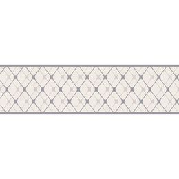 A.S. Cr&eacute;ation Bord&uuml;re &raquo;Only Borders 11&laquo; geometrisch grafisch metallic leicht strukturiert Tapete Bord&uuml;re Geometrische Bord&uuml;re Metallic Borte Wohnzimmer Flur grau 