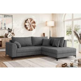OTTO home Ecksofa &raquo;LEEVKE Design-Sofa mit Ottomane rechts/links bestellbar, Breite 232 cm&laquo; in vielen modernen Farben erh&auml;ltlich, belastbar bis 480 kg 