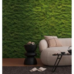 Livingwalls living walls Fototapete &raquo;THE WALL III Mooswand Tapete Motivtapete Natur Natur&laquo; matt glatt Vliestapete floral f&uuml;r Schlafzimmer K&uuml;che Wohnzimmer 