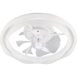 REALITY LEUCHTEN LED Deckenleuchte &raquo;SKAULO mit Ventilator, Deckenventilator + Licht &Oslash; 50cm Fernbedienung&laquo; LED-Board 1 Stk. Farbwechsler warmwei&szlig; - 