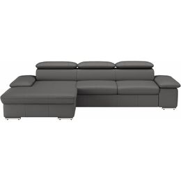 Sit & More sit&more Ecksofa &raquo;Valantine L-Form, B: 286 cm&laquo; mit Arm- & Kopfteilverstellung, optional mit Schlaffunktion braun NaturLEDER B/H/T: 286cm x 73cm x 
