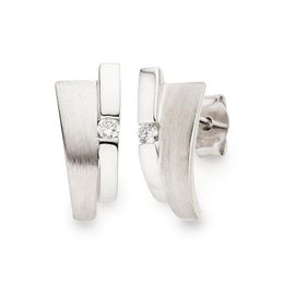 Bruno Banani Damen Paar Ohrstecker &raquo;Schmuck Geschenk Silber 925 Ohrschmuck Ohrringe Glitzerstein&laquo; mit Zirkonia (synth.) silber Silber 925 (
