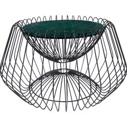 Kayoom Beistelltisch &raquo;Malibu 325, Beistelltisch mit edler Marmorplatte&laquo; 1 Stk. tlg. &oslash;-Marmorplatte: ca. 37 cm, angesagtes Metalldesign, pflegeleicht gr&uuml;n 