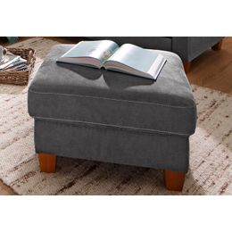 OTTO home Hocker &raquo;Borkum; B: 75cm&laquo; mit Federkern grau Struktur (100% Polyester);Luxus-Microfaser ALTARA NUBUCK (100% Polyester);MELROSE (100% 