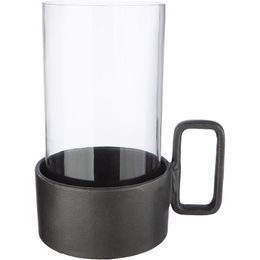 Gilde Windlicht &raquo;Windlicht Antiguana&laquo; schwarz Aluminium B/H/T: 18cm x 22cm x 13cm