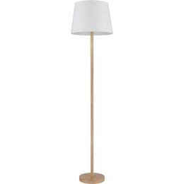 NOWA Stehlampe &raquo;JORIS&laquo; E27 1 Stk. Stehleuchte, Textil, Wohnzimmer, Schlafzimmer, Fu&szlig;trittschalter braun 1, &Oslash; 35cm H: 151cm, 1 Stk.
