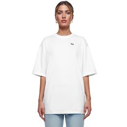 Trueprodigy Damen Oversize-Shirt "Nika F Logo Stickeri Oversized Rundhals", wei&szlig;, Gr. L, Obermaterial: 100% Baumwolle CO., Shirts