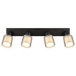 Globo LIGHTING Deckenspot &raquo;VILLEGAS&laquo; E14 1 Stk. Strahler Schwarz-Chrom, Glas opal/verchromt, dreh-/schwenkbar, E14 4, &Oslash; 8cm H: 18,6cm, 1 Stk.