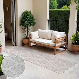 Hanse Home Outdoorteppich &raquo;Liora Wendeteppich&laquo; rechteckig 5 mm H&ouml;he L&auml;ufer, In und Outdoor, Flachgewebe, wetterfest, pflegeleicht, robust grau 