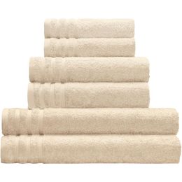 Kleine Wolke Handt&uuml;cher &raquo;Royal, 1 St&uuml;ck (50/100 cm)&laquo; Uni Farben, mit Bord&uuml;re, weich, auch in verschiedenen Sets erh&auml;ltlich beige Frottier, Baumwolle B/L: 