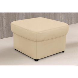 DOMO collection Hocker &raquo;Papenburg elegant und zeitlos, B/T 57/57cm&laquo; in gro&szlig;er Farbvielfalt beige Luxus-Microfaser (100% Polyester);Struktur ( 90% 
