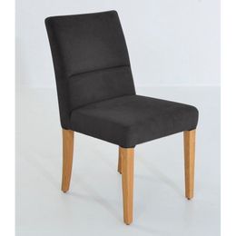 K+w Komfort & Wohnen K+W Komfort & Wohnen 4-Fu&szlig;stuhl &raquo;GOBY&laquo; () 4-Fu&szlig;-Holzstuhl in Wildeiche ge&ouml;lt, mit hochwertiger Polsterung braun B/H/T: 49cm x 66cm, Aqua Clean