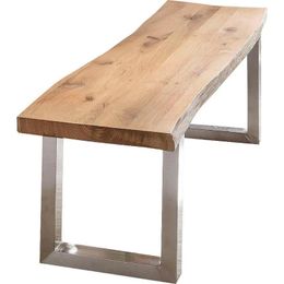 Home Affaire Bank &raquo;Tristan&laquo; aus Massivholz Eiche beige B/H/T: 180cm x 45cm x 38cm