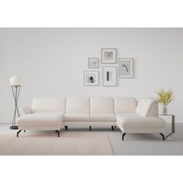 Sit & More sit&more Wohnlandschaft &raquo;Fashion U-Form&laquo; wahlweise mit Kopfteilverstellung, Vorziehsitz, motorisch, Metallf&uuml;&szlig;e beige B/H/T: 338cm x 84cm x 207cm, 